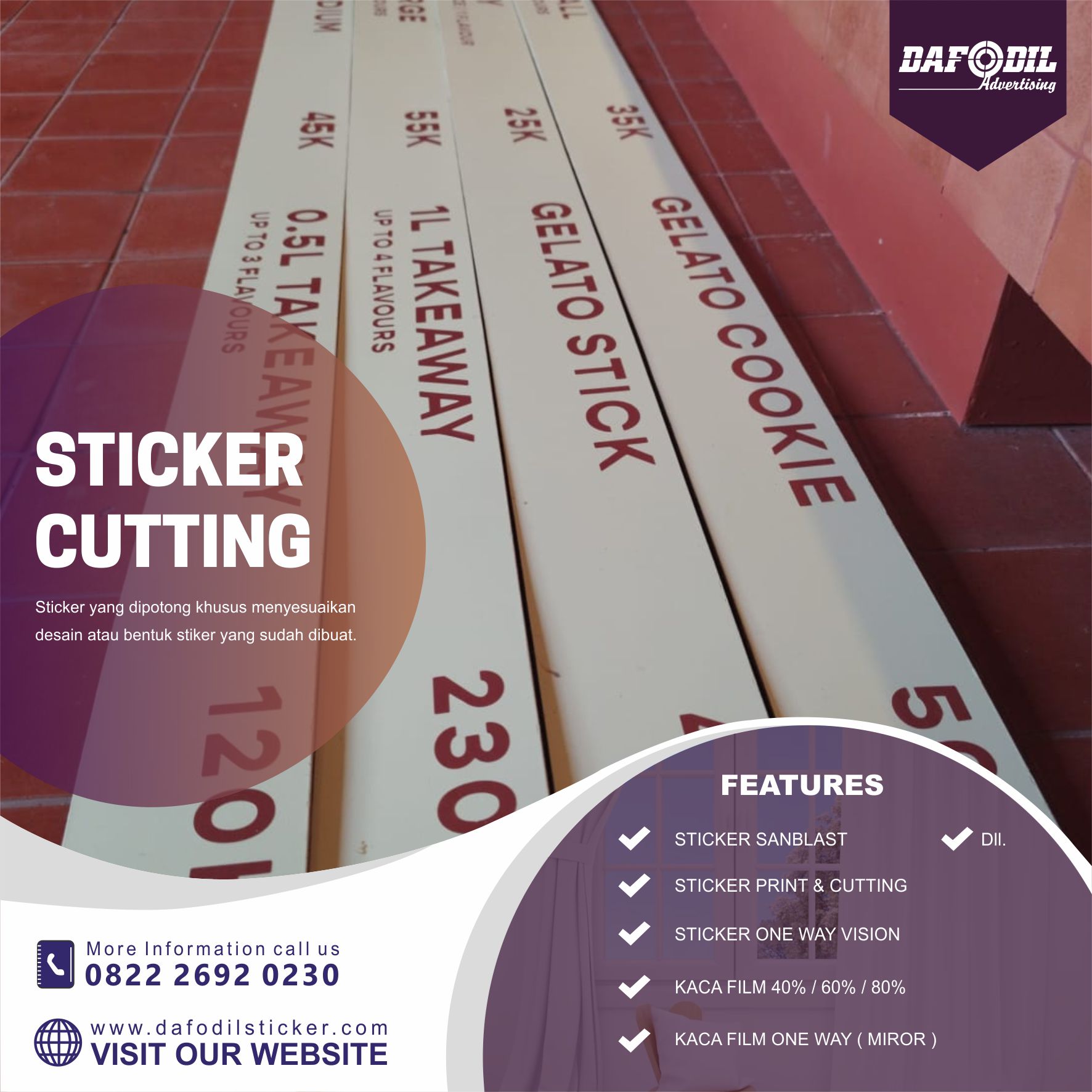 Dafodil Advertising STICKER SANDBLAST BALI – JASA STICKER SANBLAST BALI